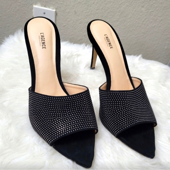 L'AGENCE | Shoes | Lagence Roxanne Mule Heels Studded Sandals | Poshmark